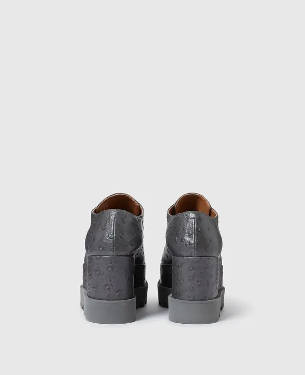 Stella McCartney Elyse Ostrich Platform Shoes