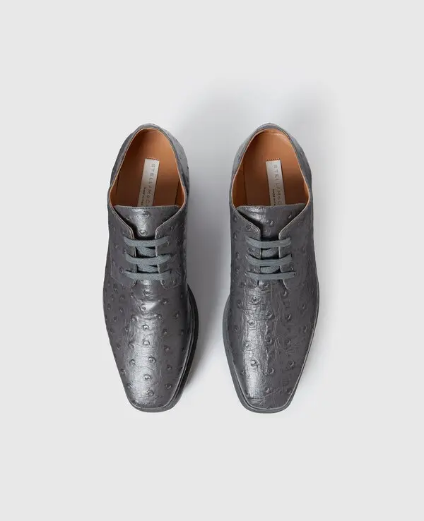 Stella McCartney Elyse Ostrich Platform Shoes