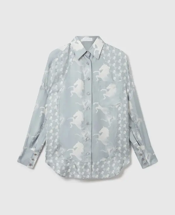Stella McCartney Horse Print Silk Shirt