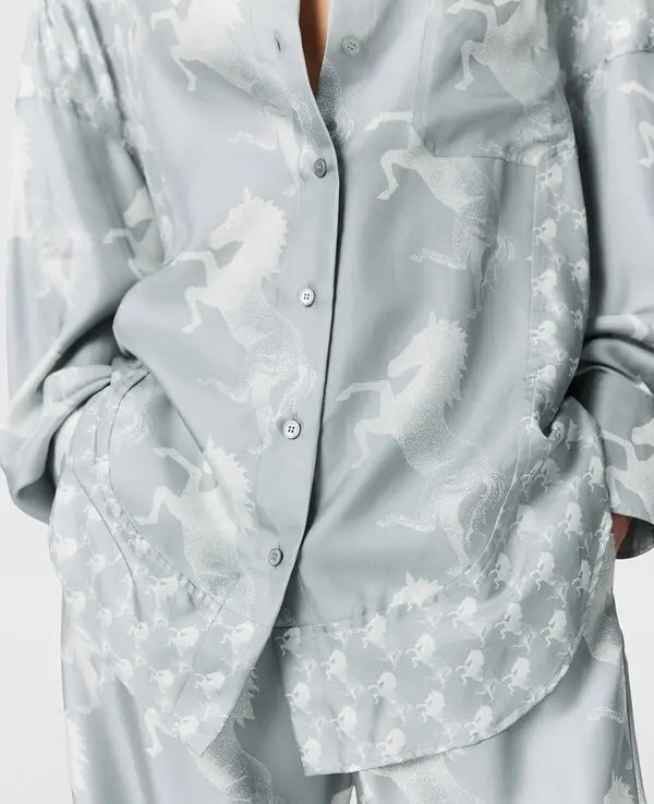 Stella McCartney Horse Print Silk Shirt