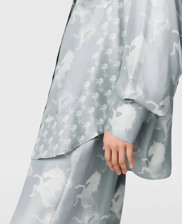 Stella McCartney Horse Print Silk Shirt
