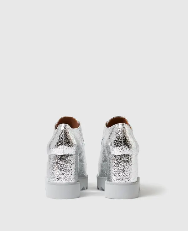 Stella McCartney Elyse Metallic Crackled Platform Shoes