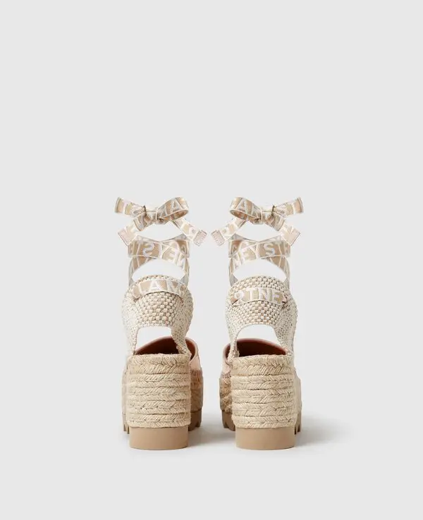 Stella McCartney Gaia 85 Wedge Espadrilles