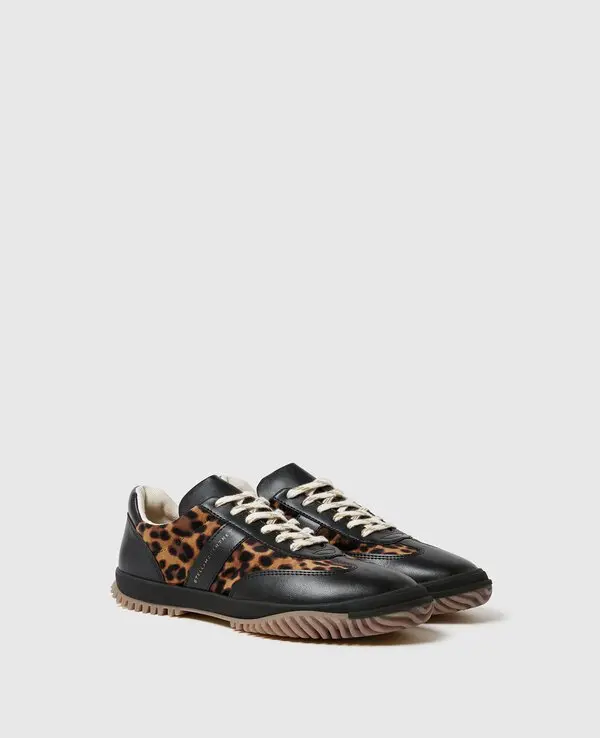 Stella McCartney S-wave Sport Leopard Print Velvet Sneakers