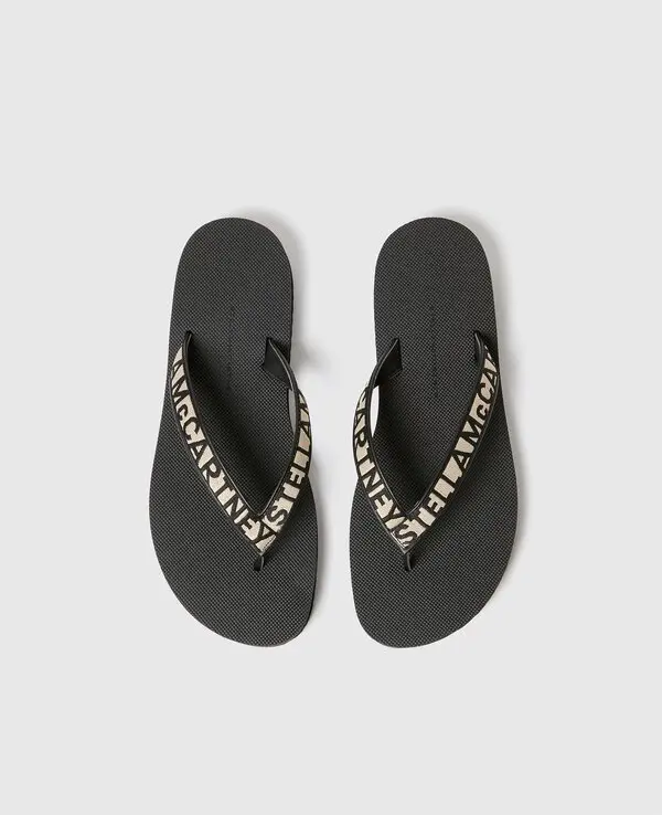 Stella McCartney Logo Webbed Thong Sandal