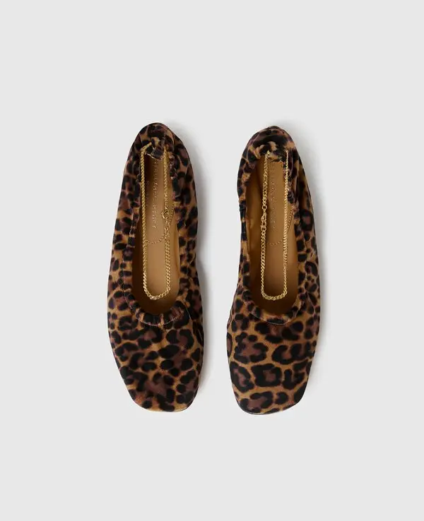 Stella McCartney Velvet Chain Detail Ballerina Flats