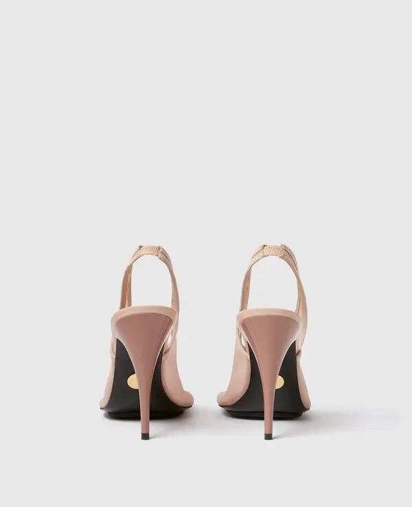 Stella McCartney Slingback Stretch Mesh Pumps - Blush