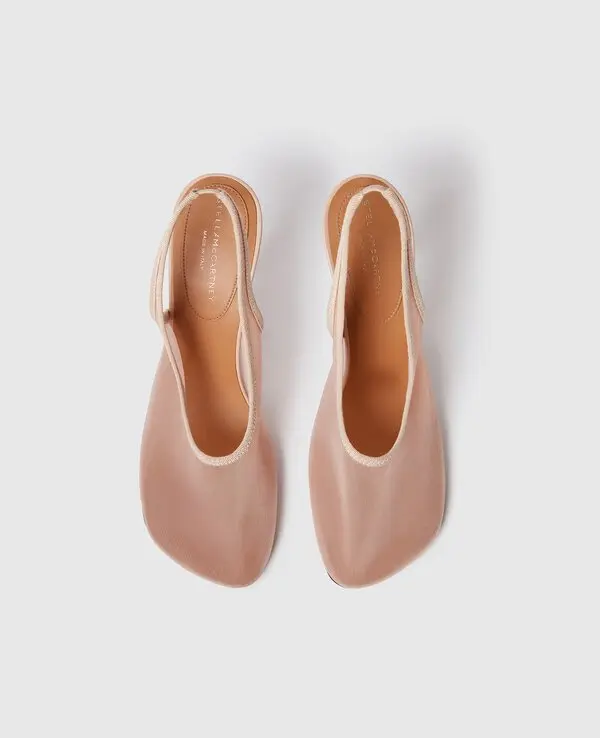 Stella McCartney Slingback Stretch Mesh Pumps - Blush