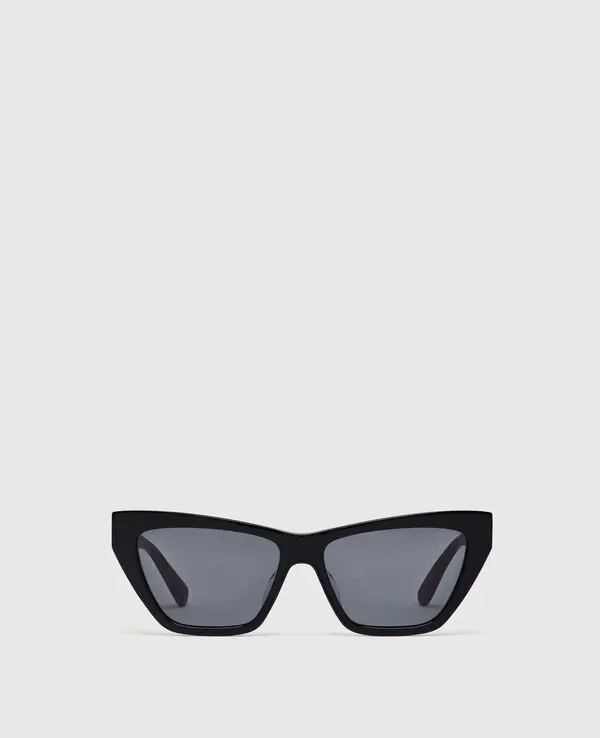 Stella McCartney Exaggerated Cat-eye Sunglasses - Black