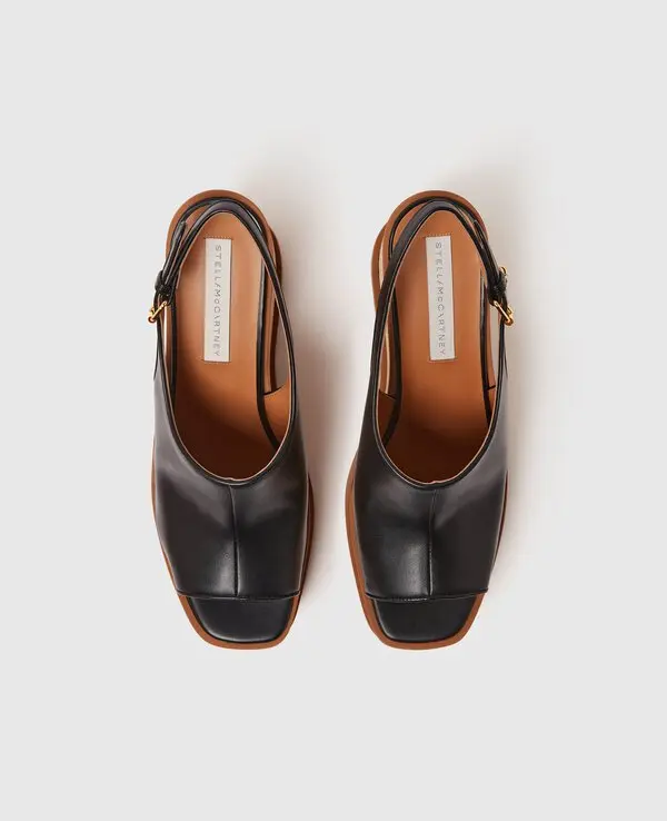 Stella McCartney Sneak-elyse Slingback Sandals - Black