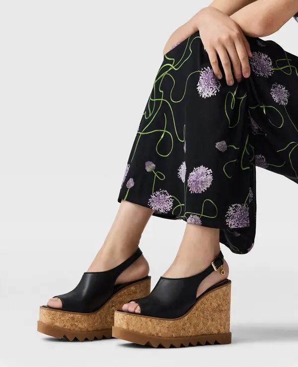 Stella McCartney Sneak-elyse Slingback Sandals - Black