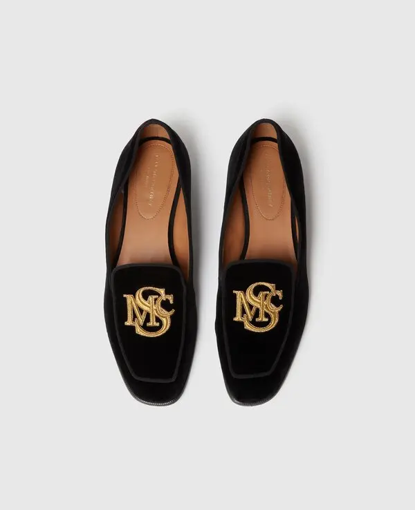 Stella McCartney Embroidered Velvet Loafers