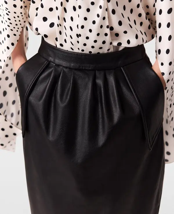 Stella McCartney Vegan Leather Midi Skirt
