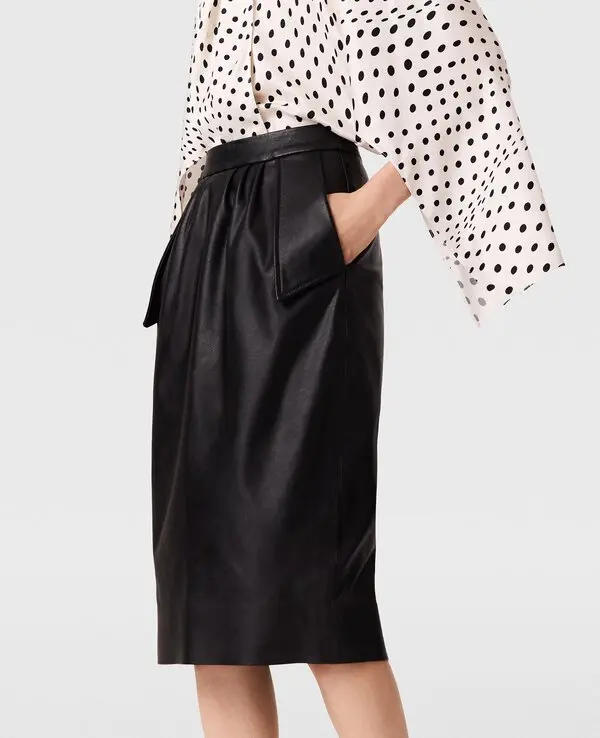 Stella McCartney Vegan Leather Midi Skirt