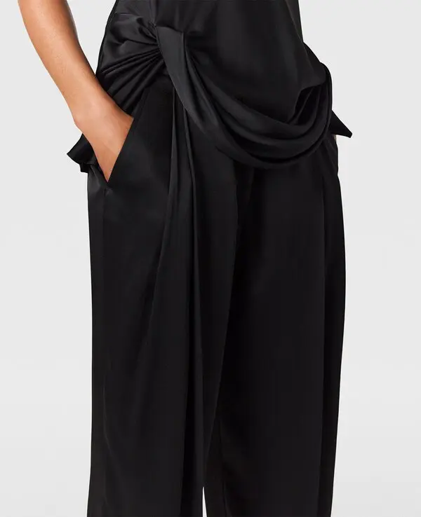 Stella McCartney Pleated Straight Satin Trousers
