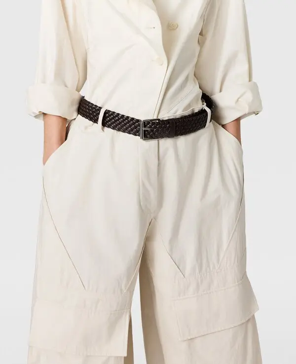 Stella McCartney Washed Cotton Cargo Trousers - Vanilla