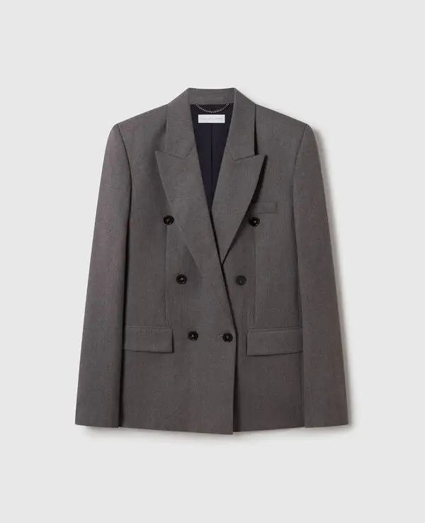 Stella McCartney Double-breasted Flannel Blazer - Grey
