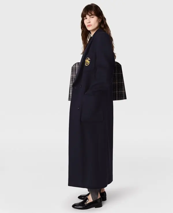 Stella McCartney Crest-embroidered Wool Coat