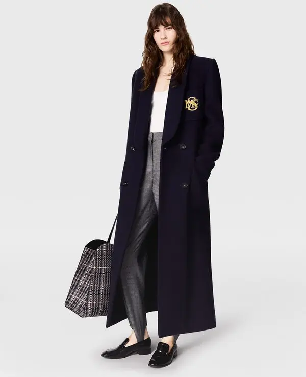 Stella McCartney Crest-embroidered Wool Coat