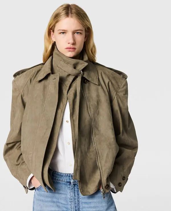 Stella McCartney Suede-effect Double-layer Jacket