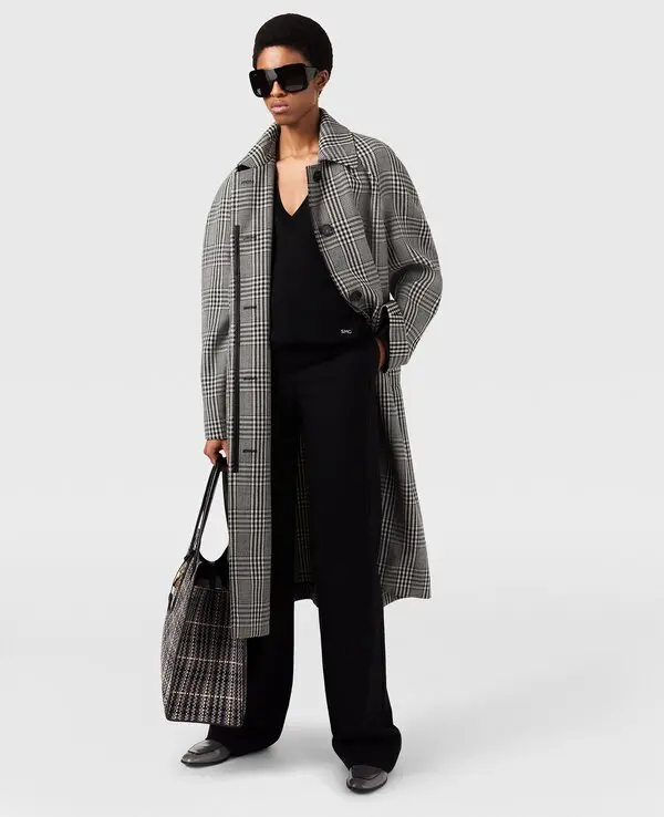 Stella McCartney Checked Belted Wool Coat