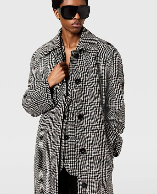 Stella McCartney Checked Belted Wool Coat