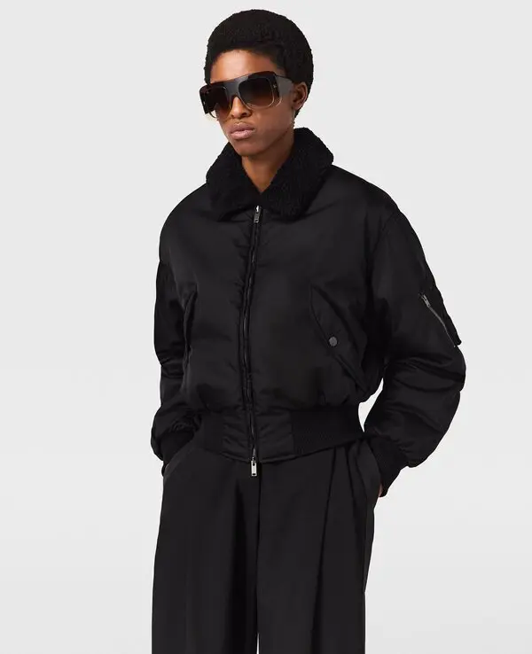 Stella McCartney Collared Zip-up Bomber Jacket