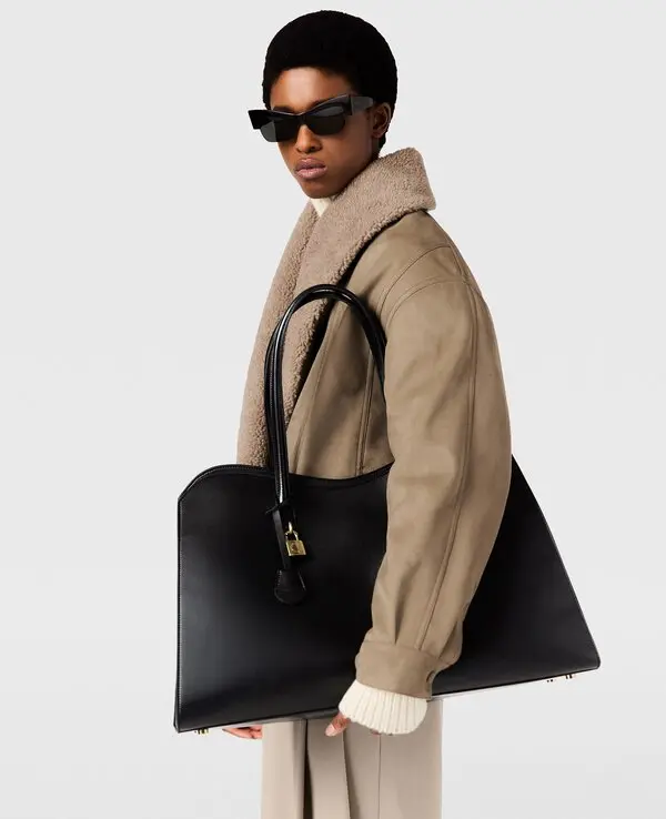 Stella McCartney Vegan Suede Plush-trimmed Jacket