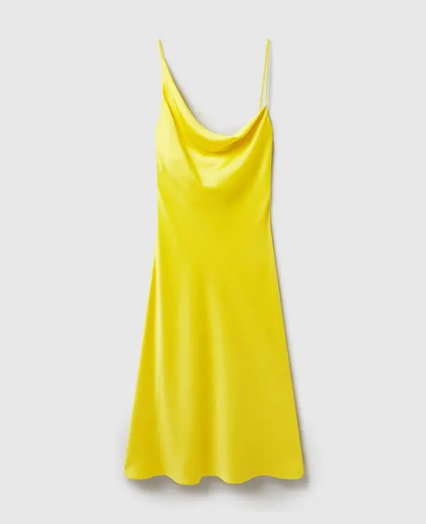 Stella McCartney Cowl Neck Slip Satin Dress