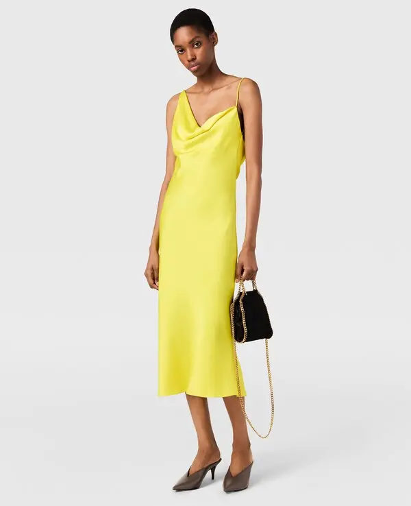 Stella McCartney Cowl Neck Slip Satin Dress