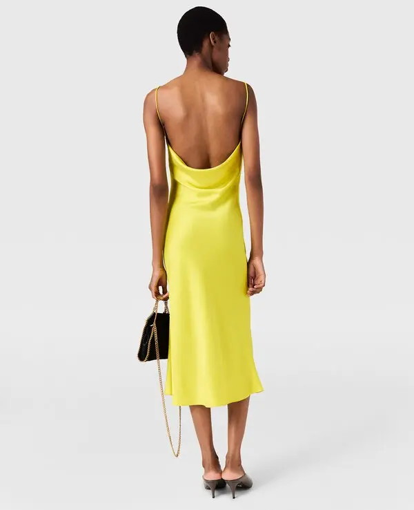 Stella McCartney Cowl Neck Slip Satin Dress
