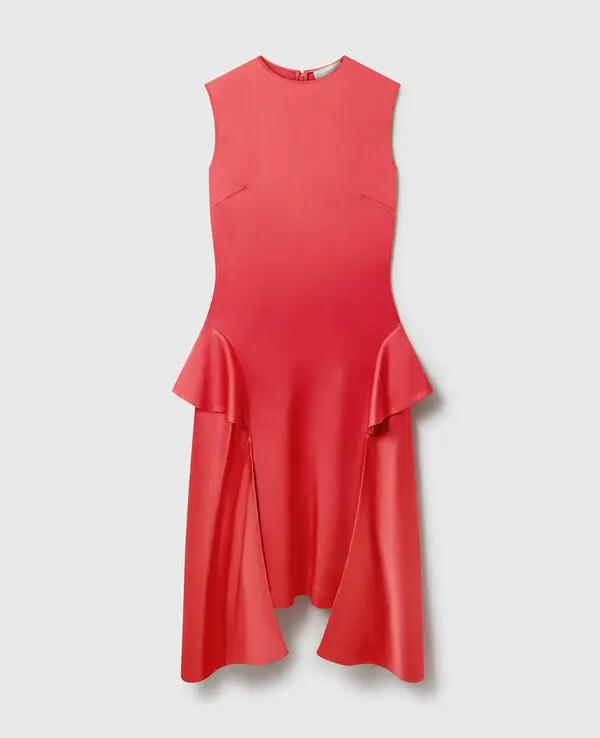 Stella McCartney Draped Satin Midi Dress - Red