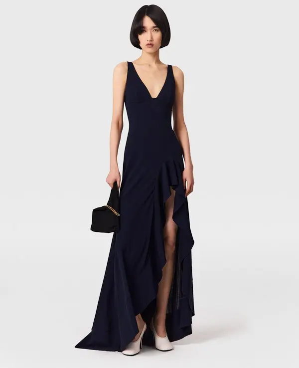 Stella McCartney Frill Slit Evening Gown