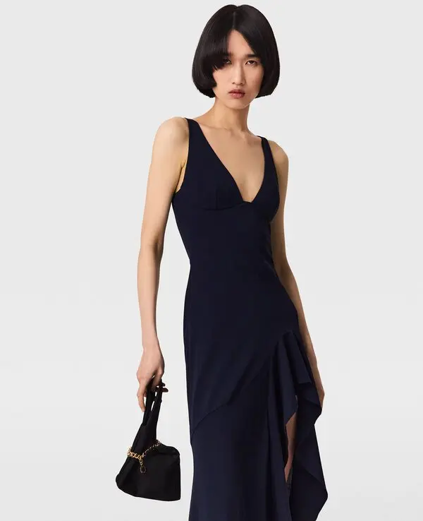 Stella McCartney Frill Slit Evening Gown