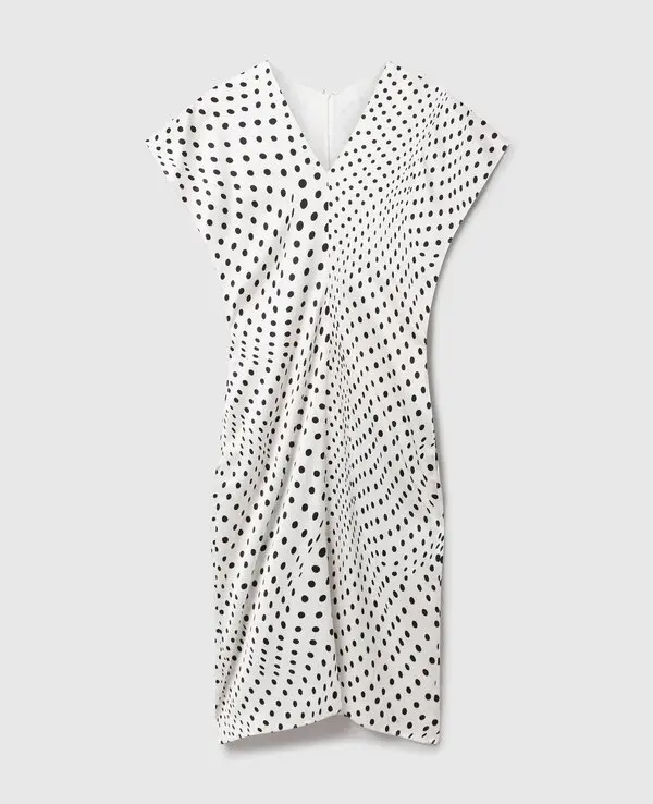 Stella McCartney Polka Dot V-neck Midi Dress - 9061