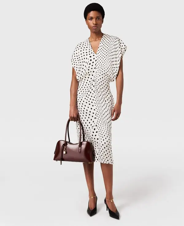 Stella McCartney Polka Dot V-neck Midi Dress