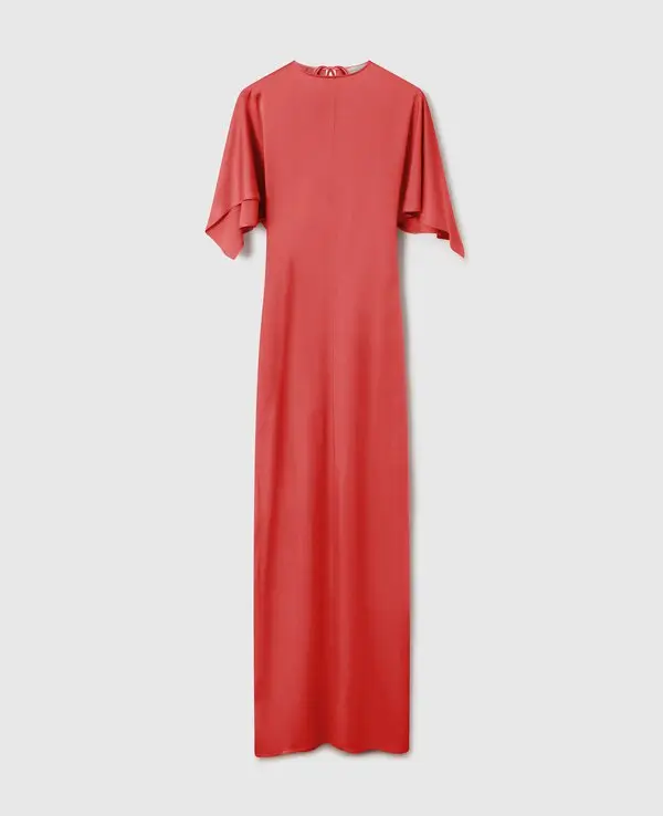 Stella McCartney Handkerchief Sleeve Satin Maxi Dress
