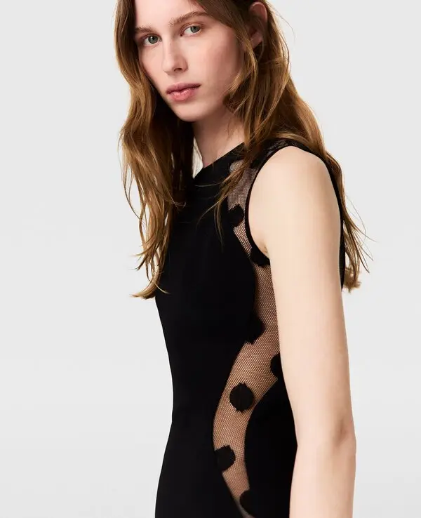 Stella McCartney Sleeveless Polka Dot Midi Dress