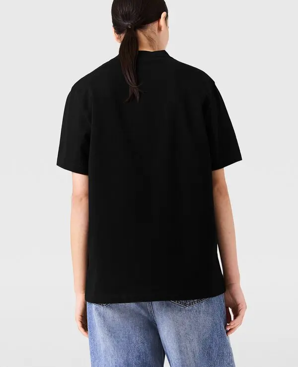 Stella McCartney Logo Cotton T-shirt - Black