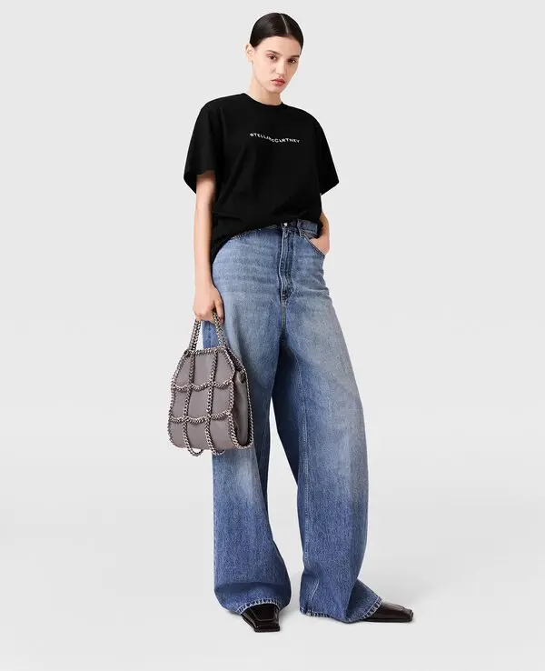 Stella McCartney Logo Cotton T-shirt - Black