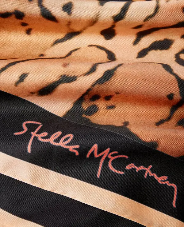 Stella McCartney Cloud Leopard Print Square Scarf