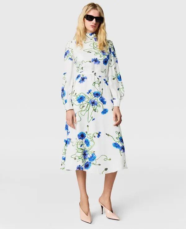 Stella McCartney High Neck Floral Print Dress