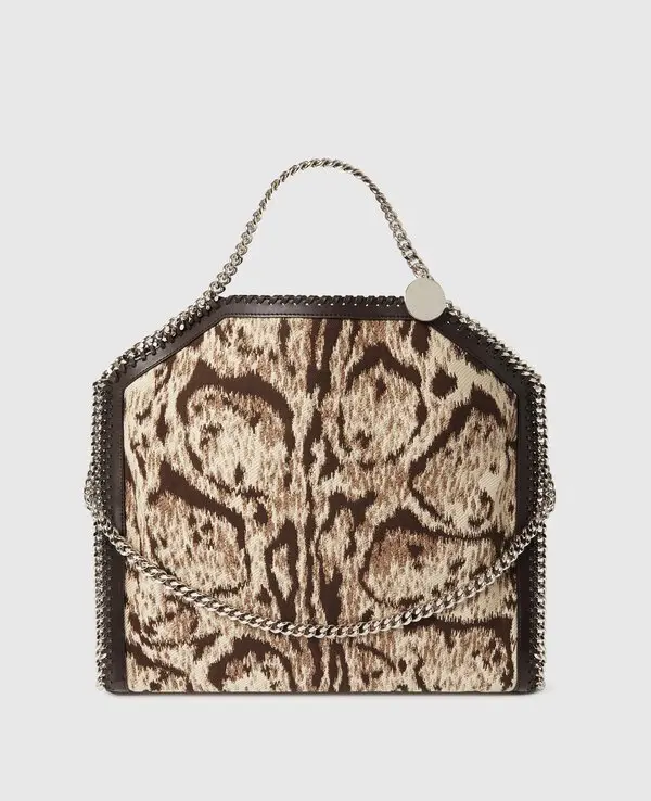 Stella McCartney Falabella Cloud Leopard Fold-over Tote Bag - Brown