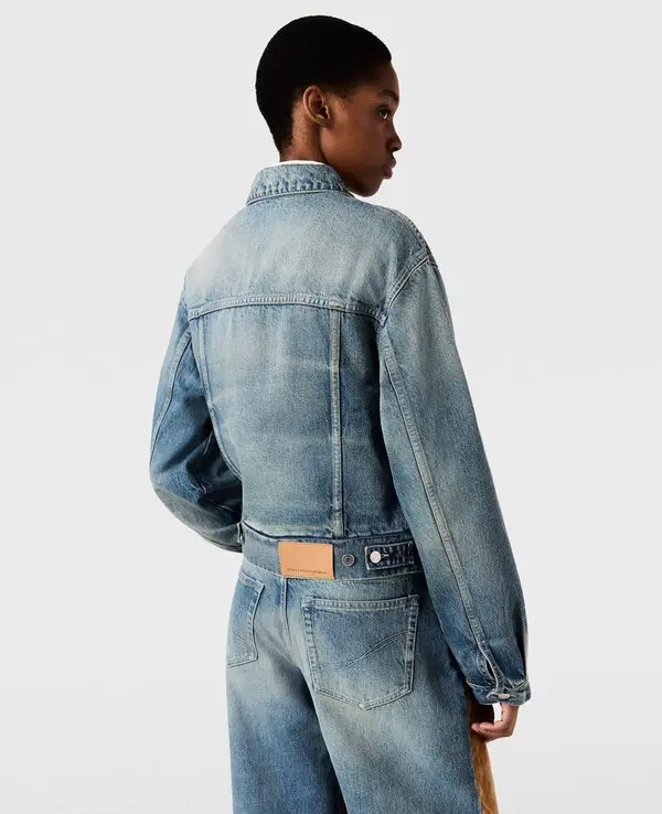 Stella McCartney Corduroy Panel Denim Jacket - Blue/brown