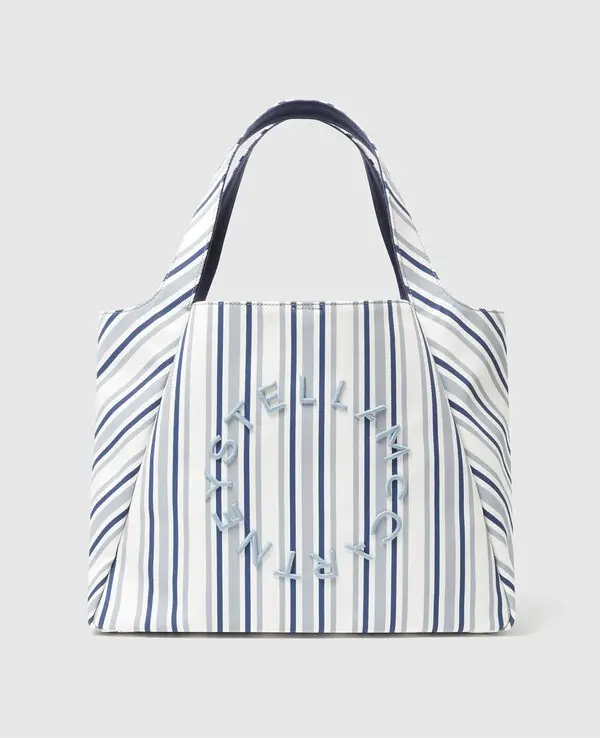 Stella McCartney Logo Striped Tote Bag