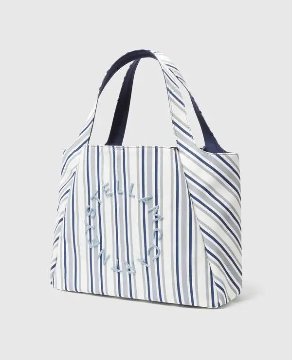 Stella McCartney Logo Striped Tote Bag