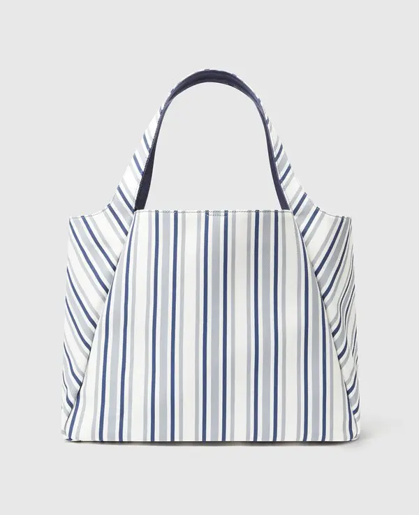 Stella McCartney Logo Striped Tote Bag