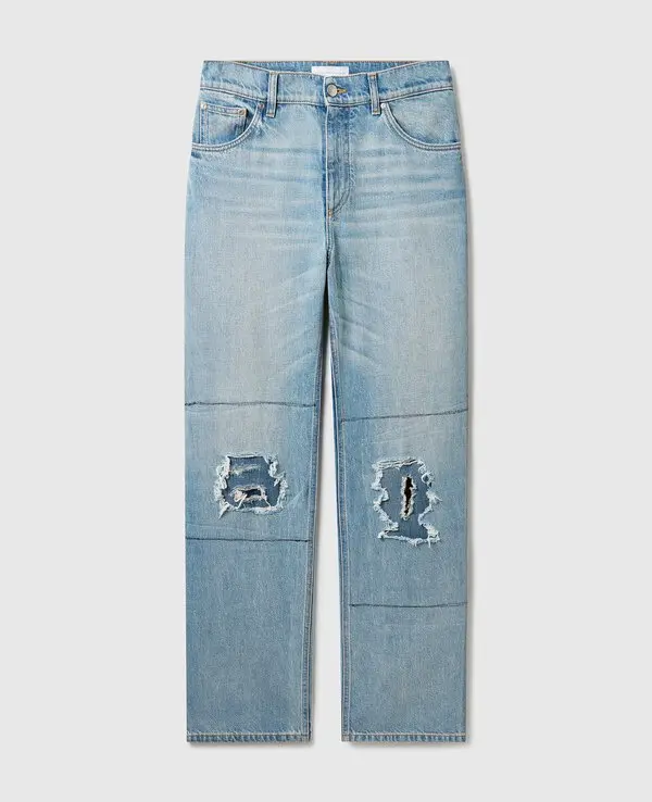 Stella McCartney Distressed Patch Straight Jeans
