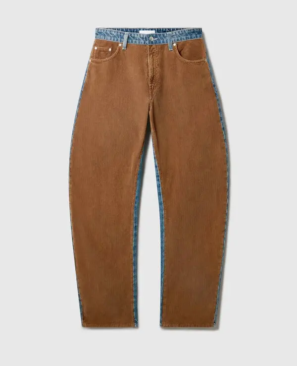 Stella McCartney Paneled Corduroy And Denim Jeans