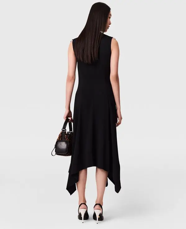 Stella McCartney Sleeveless Snap-detail Asymmetrical Midi Dress